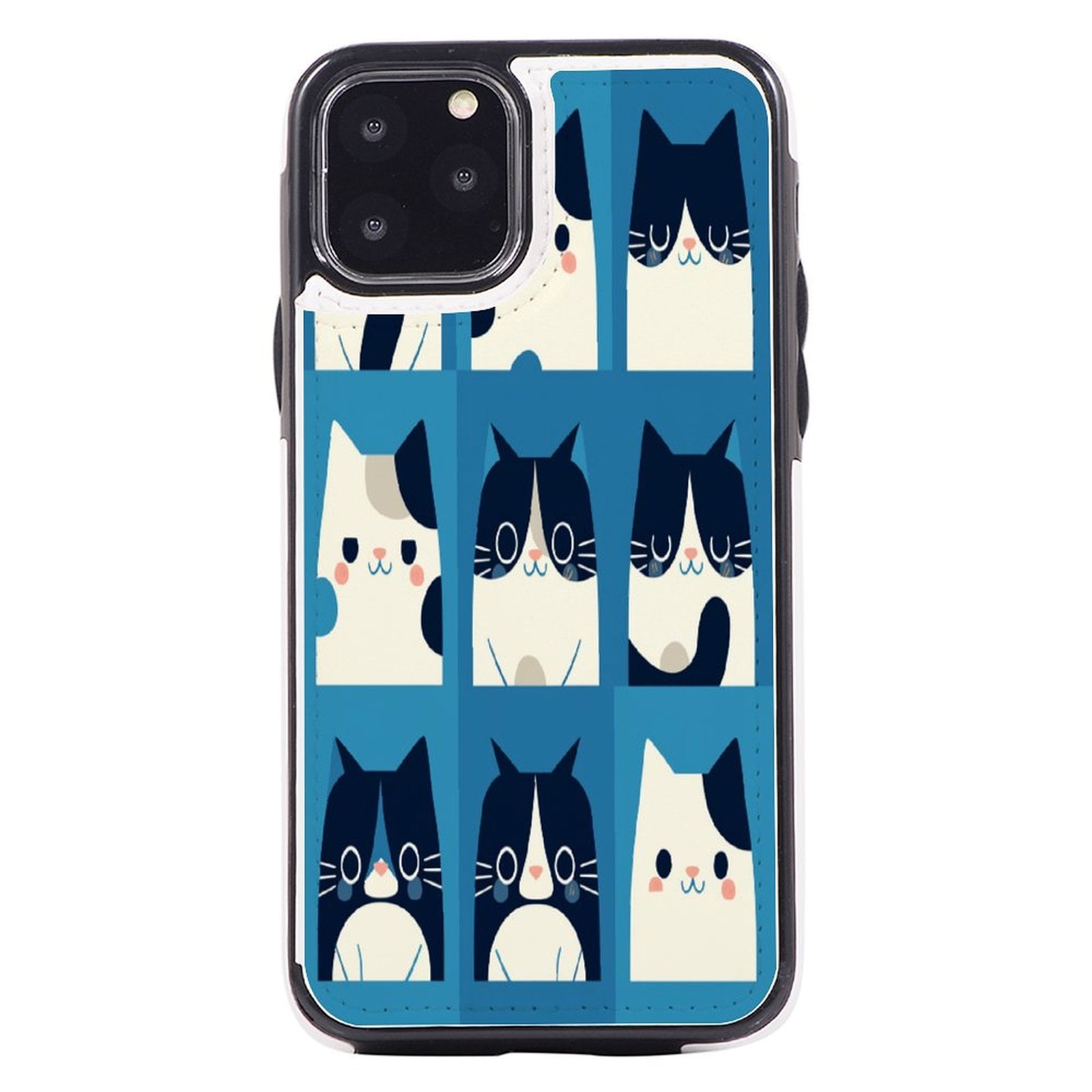 Cartoon Cute Kitten Leather Wallet Case for iPhone 16 15 14 13 12 11 Pro Max Wallet Case Card ...