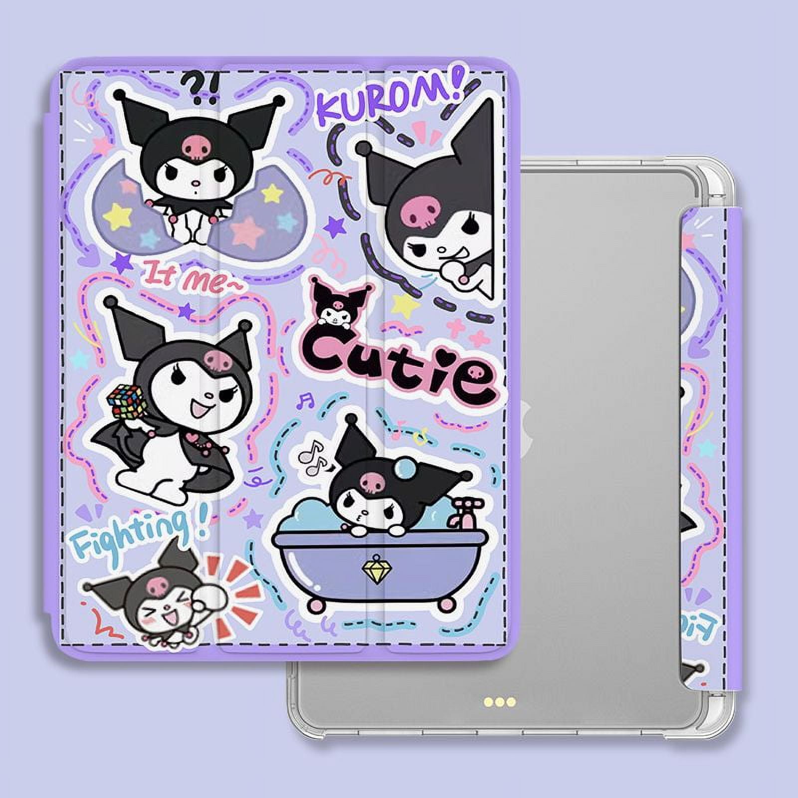 Cartoon Cute Kuromi Hello Kitty Case For iPad 9th 7th 8th 10th Gen ...