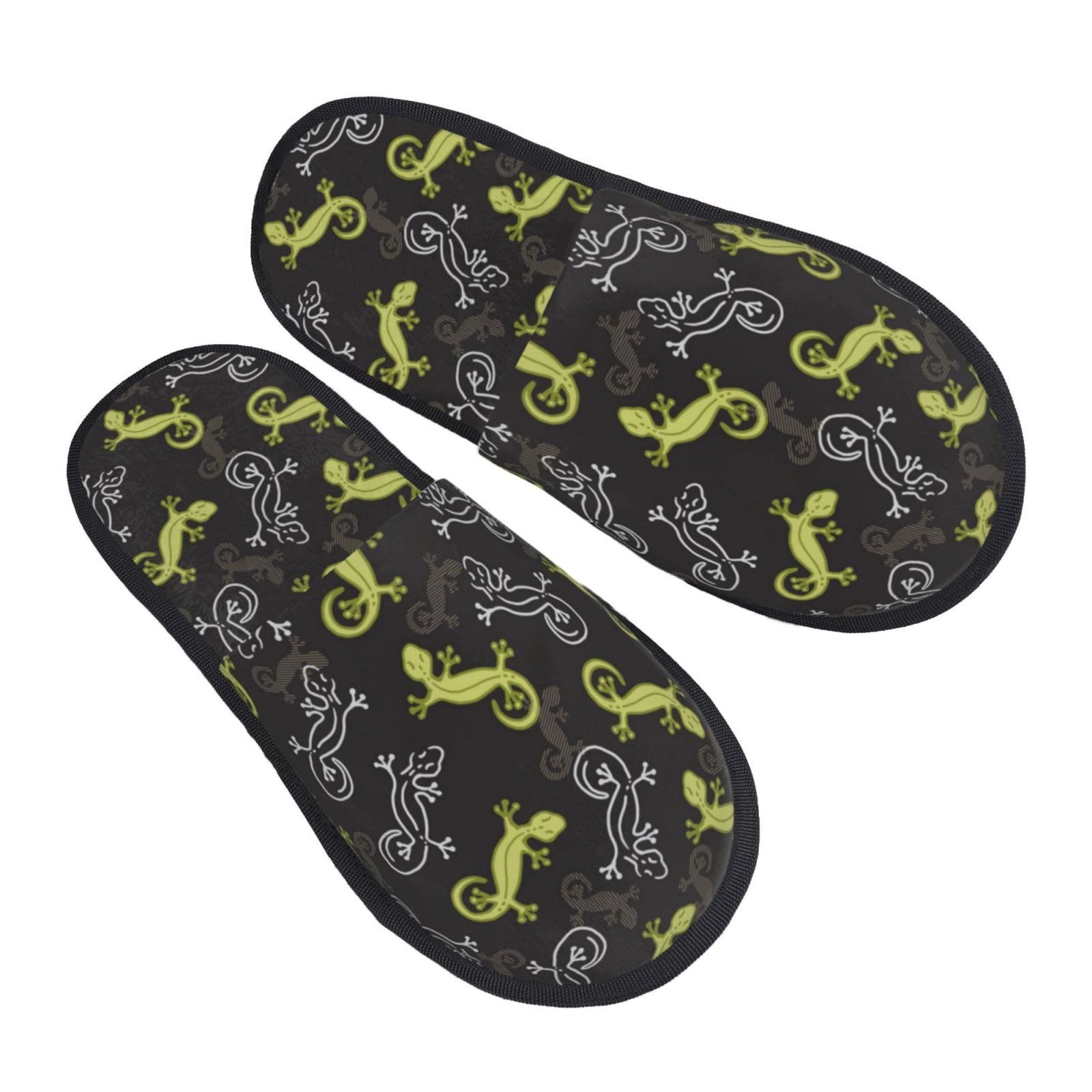 Cartoon Cute Lizard Gecko_A House Slippers for Women Indoor, Fuzzy Warm ...