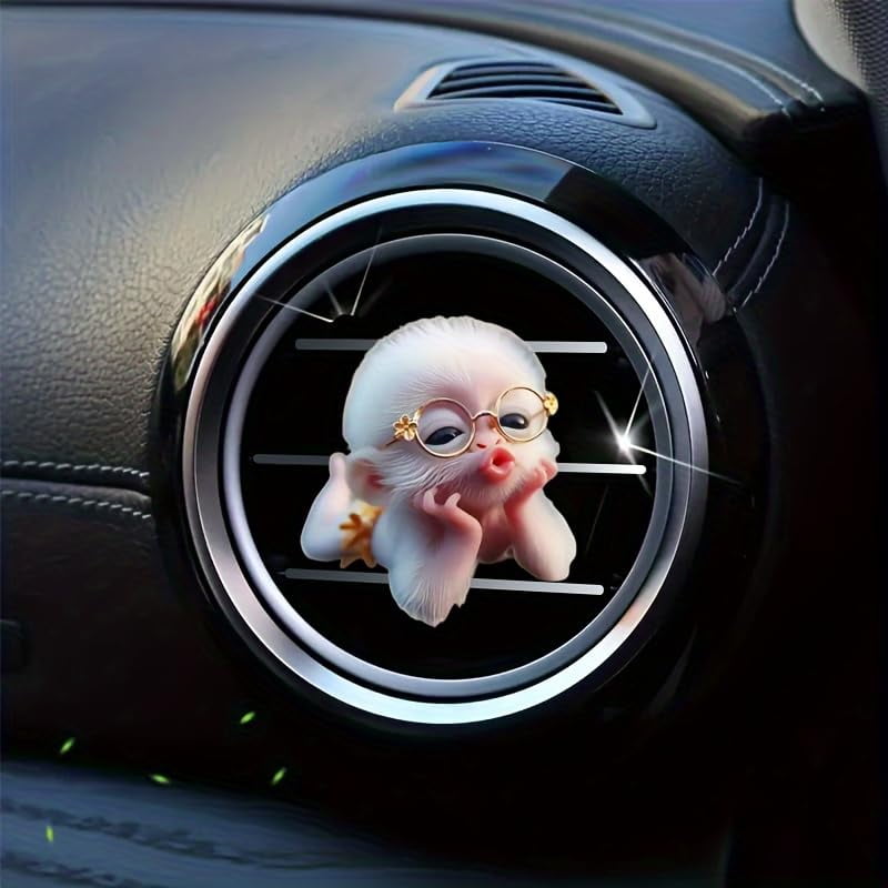 Cartoon Cute Monkey 2D Acrylic Car Air Vent Clip Freshener - Adorable ...