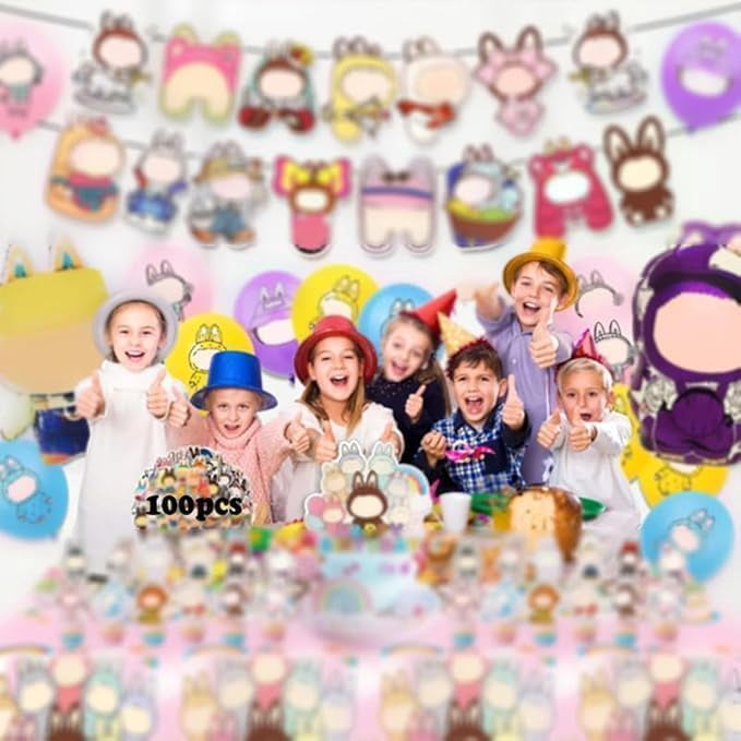 Cartoon Cute Monsters Birthda Party Decoration Set2025 Cute Catoon ...