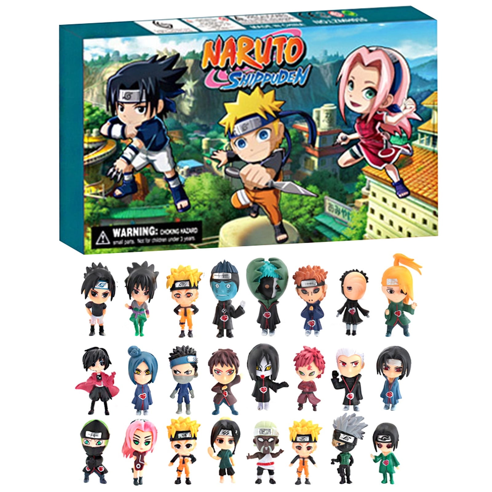 Cartoon Cute Naruto Figure 2024 Halloween Advent Calendar Gift ...