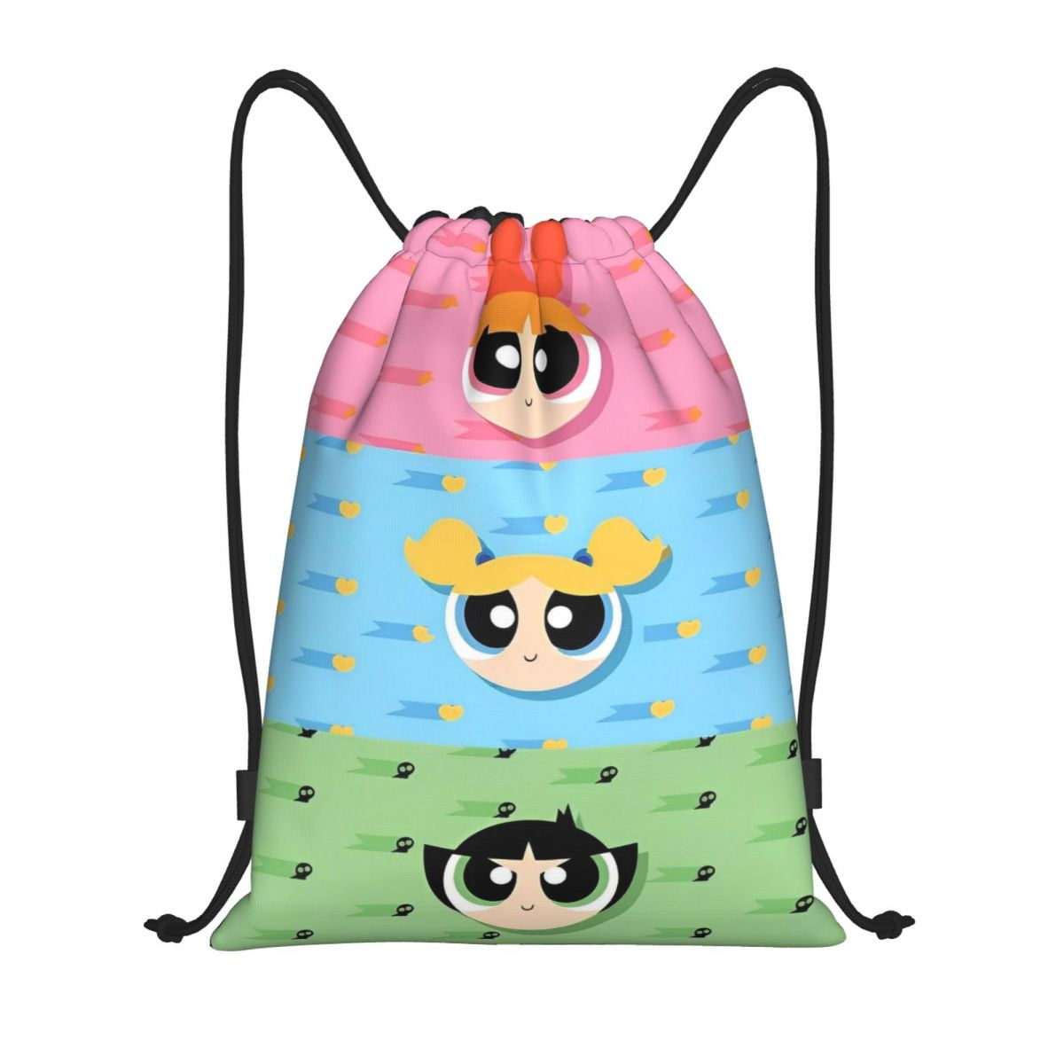 Cartoon Cute P-Powerpuff Drawstring Backpack Sports Gym Sackpack Water ...