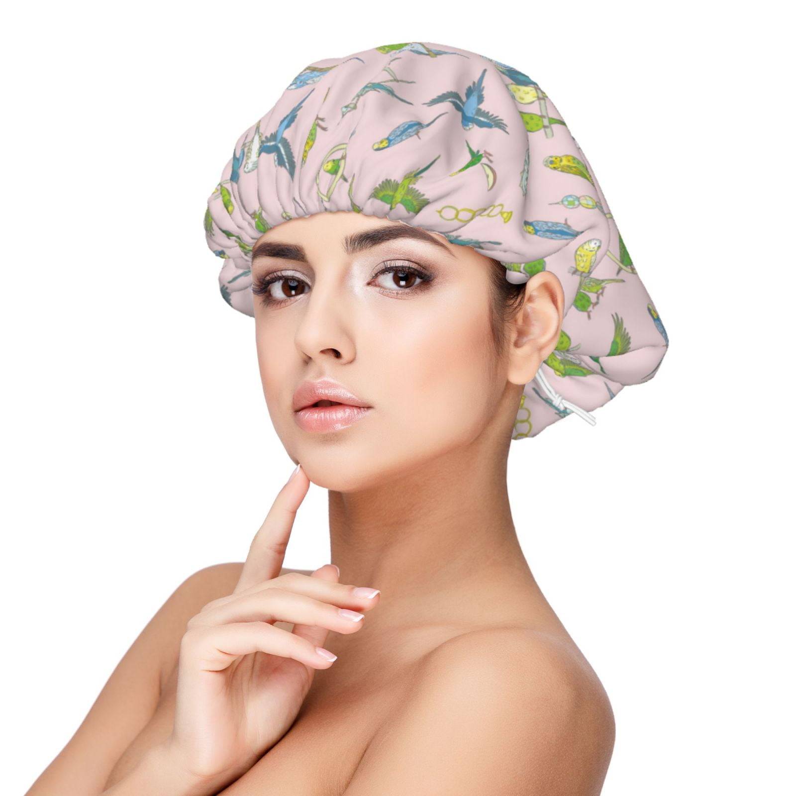 Cartoon Cute Parrots Silk Bonnet for Sleeping Women Men, Adjustable ...