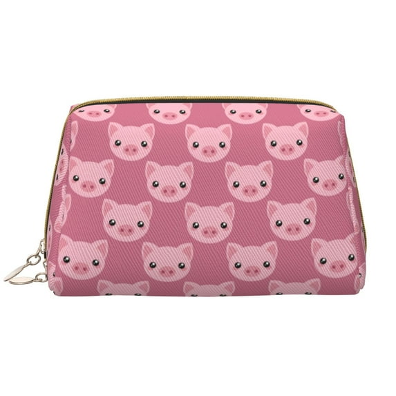 Cartoon Cute Pig Pink Makeup Bag, Large Capacity Cosmetic Bag Portable ...