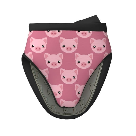 Cartoon Cute Pig Pink Oven Mitts Heat Resistant, Soft Lining Silicone ...