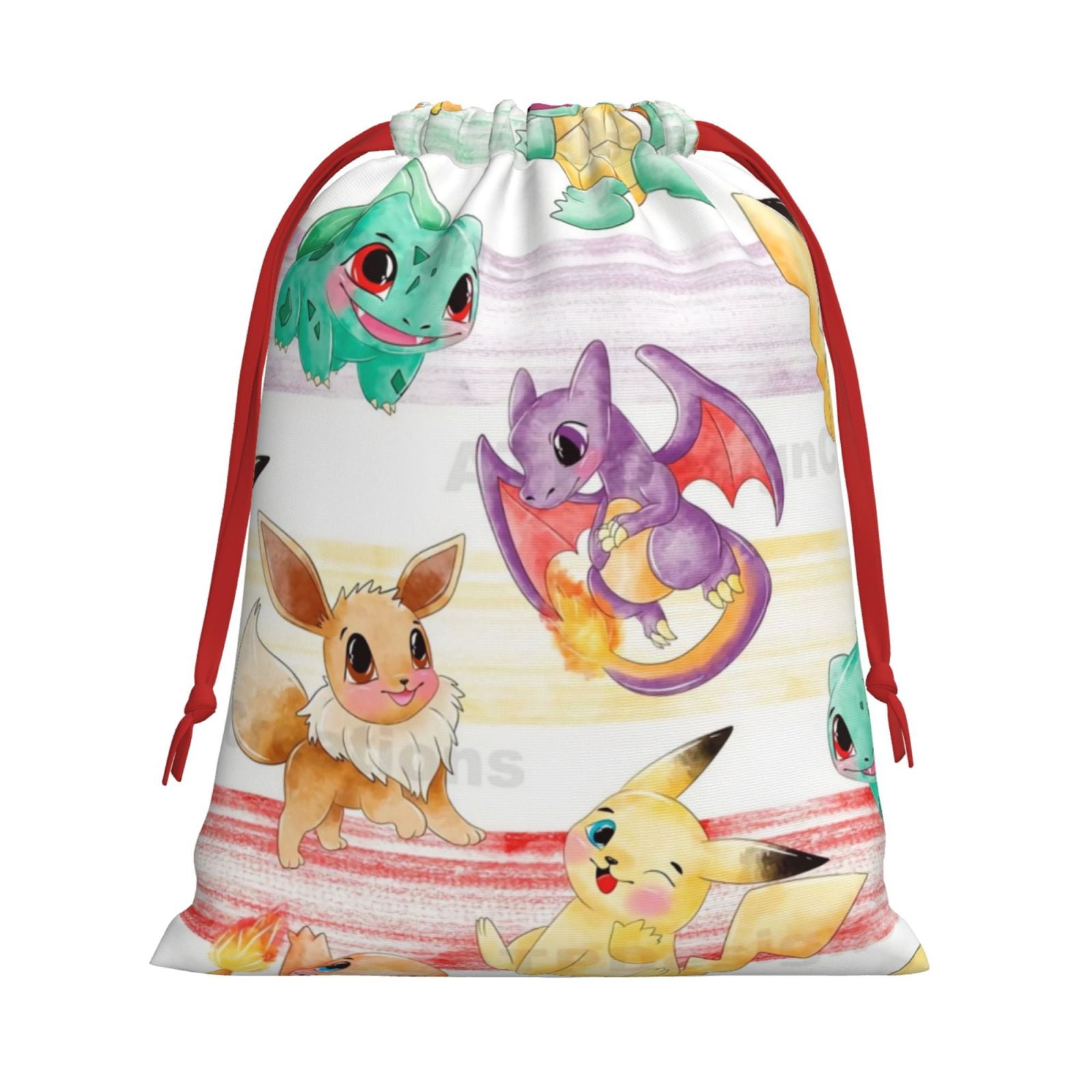 Cartoon Cute Pokémon Pikachu Drawstring Bag For Kids Adults Gifts ...