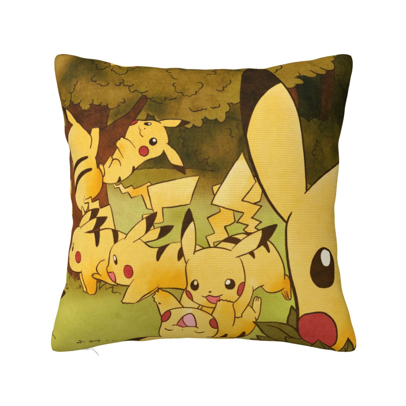 Cartoon Cute Pokémon-Pikachu Pillow Covers 20x20 Inch,Soft Throw Pillow ...