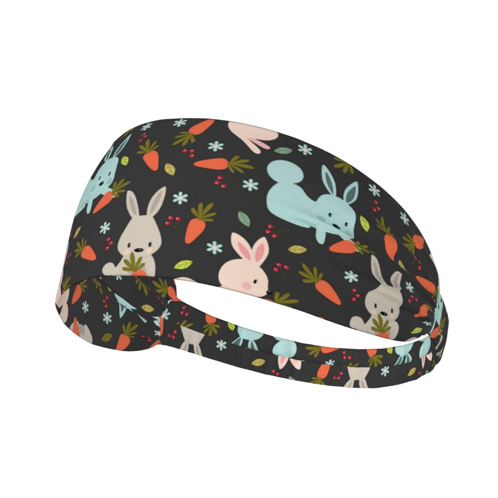 Cartoon Cute Rabbit Radish Headbands for Women Men, Workout Elastic ...
