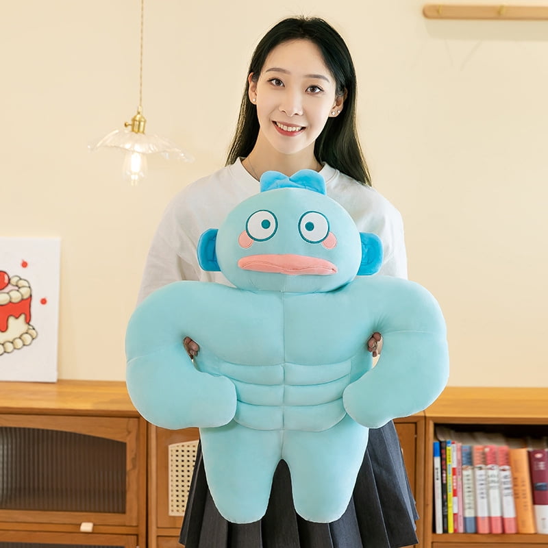 Cartoon Cute Sanrio Funny Muscle Hangyodon Plush Toy Doll Abs Doll ...