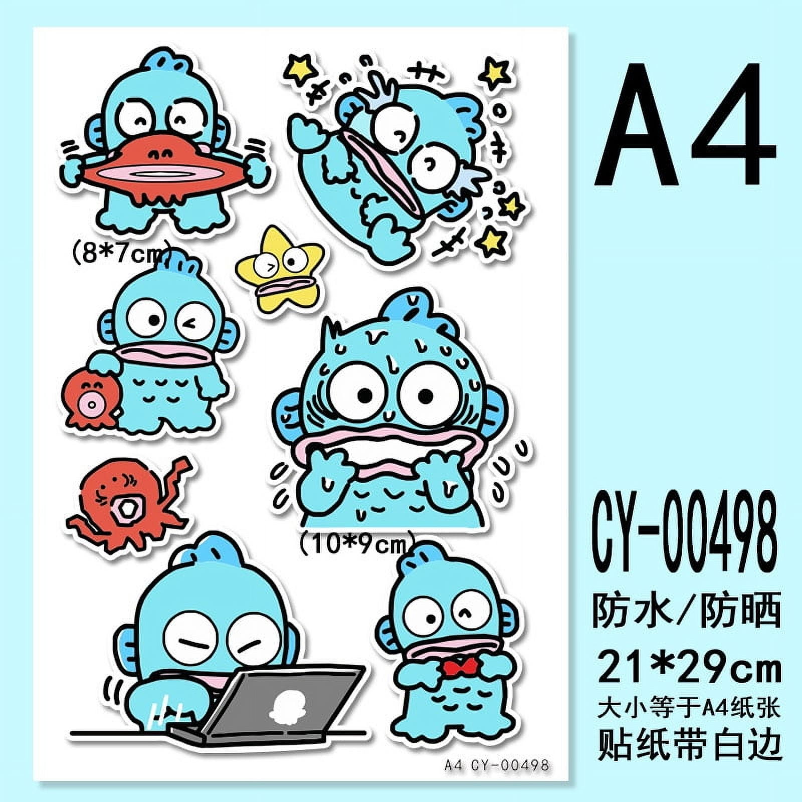 Cartoon Cute Sanrio Mermaid Ugly Fish Hanton Laptop iPad Electric Car ...