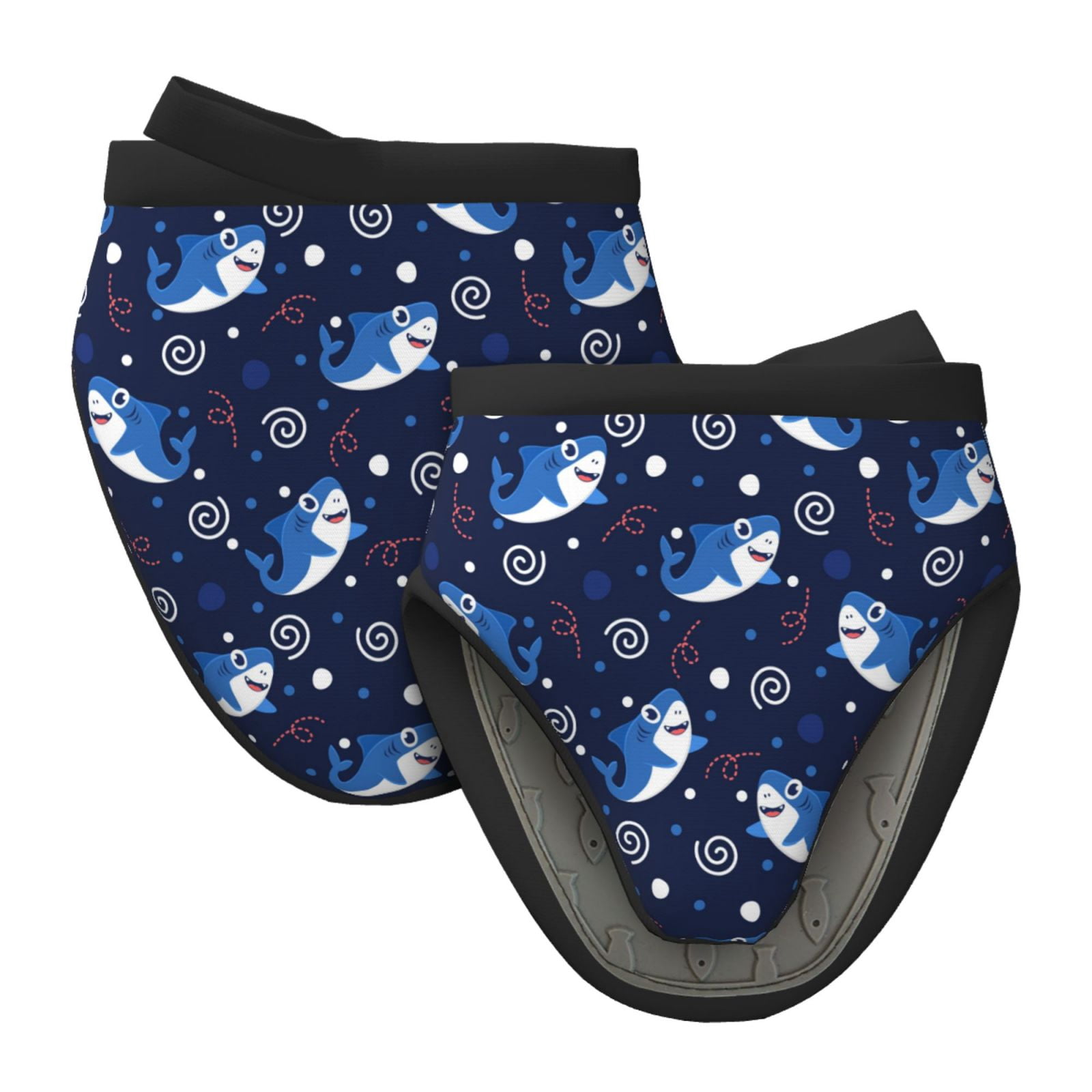 Cartoon Cute Shark_A Oven Mitts Heat Resistant with Hanging Loop, Soft ...