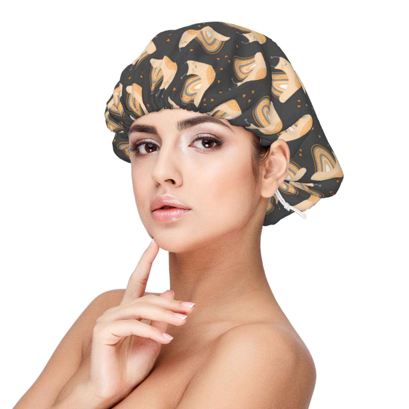 Cartoon Cute Snails Silk Bonnet for Sleeping Women/Men, Adjustable ...