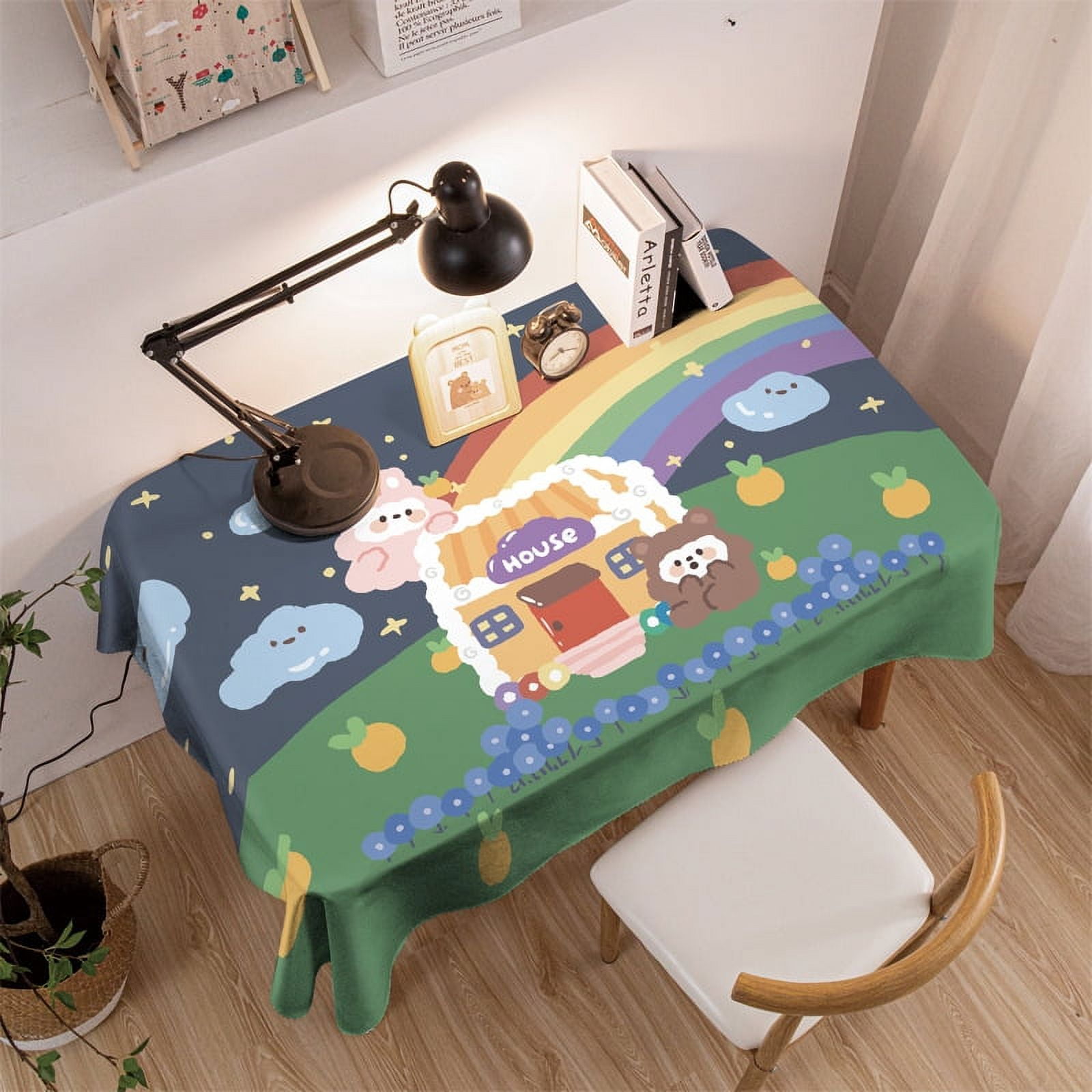 Cartoon Cute Tablecloth Ins Wind Girl Dormitory Computer Desk Children ...
