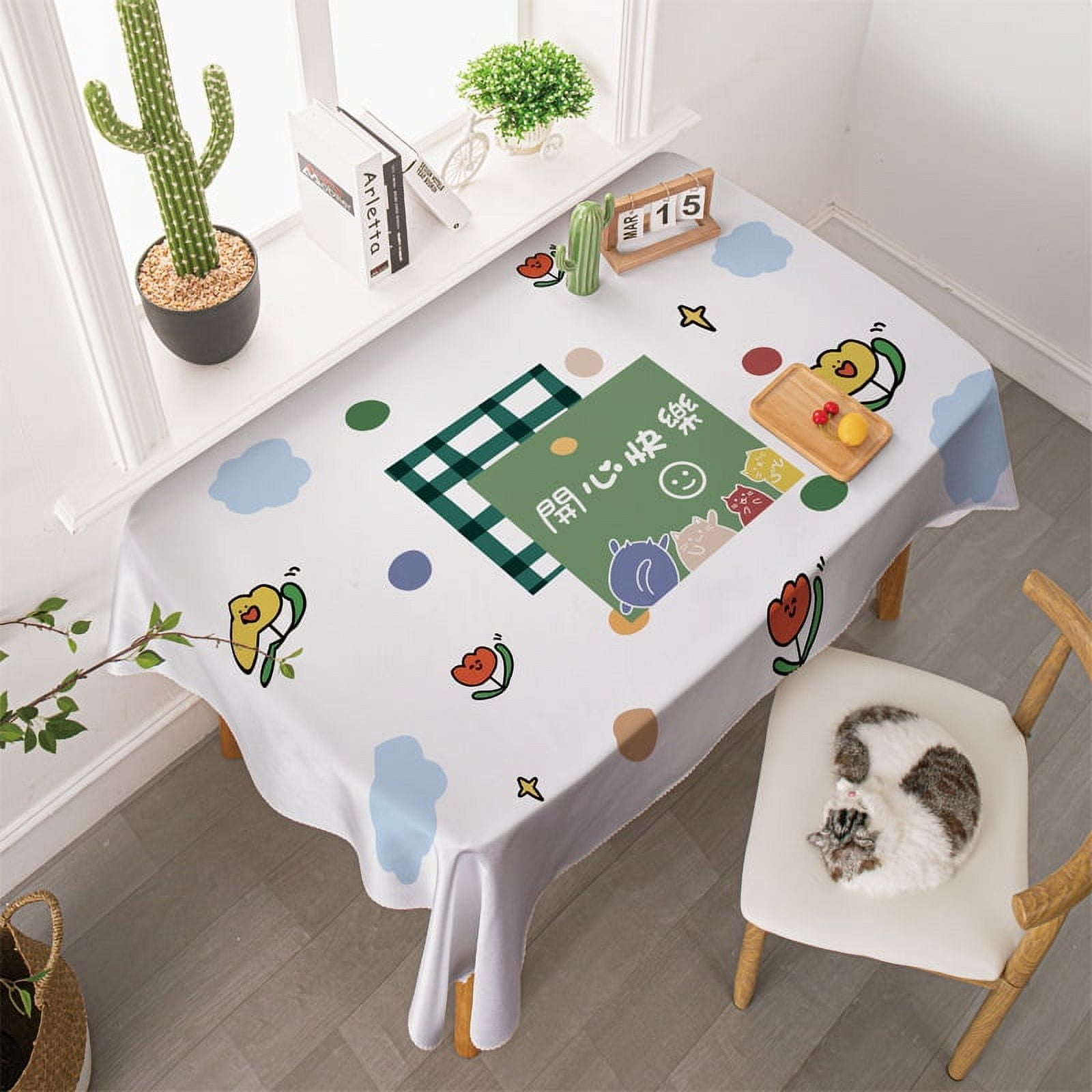 Cartoon Cute Tablecloth Ins Wind Girl Dormitory Computer Desk Children ...
