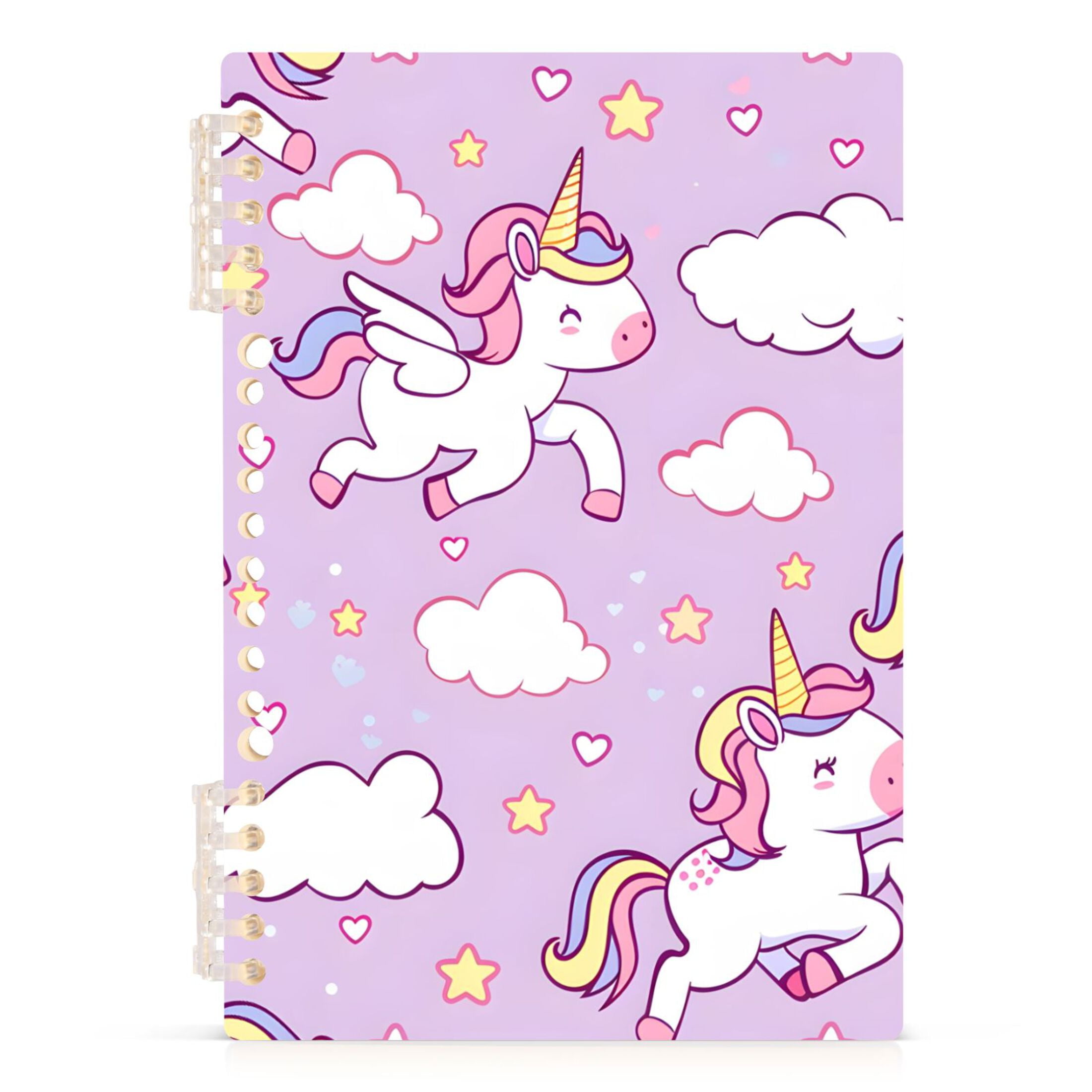 Cartoon Cute Unicorn Spiral Journal Notebook College Ruled Notebook 8.3 ...