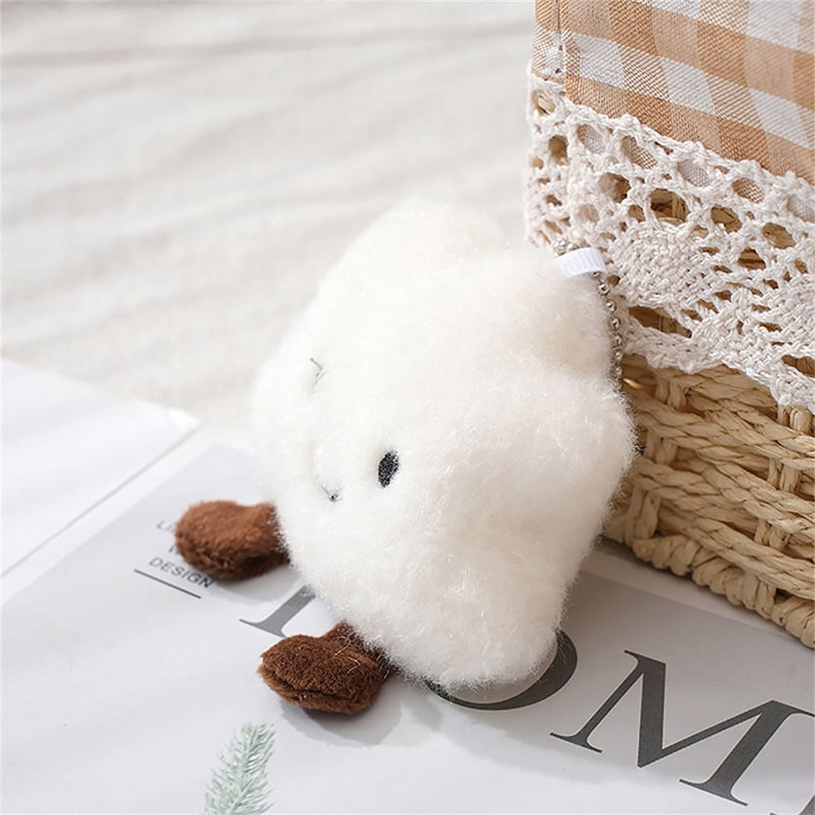 Cartoon Cute White Cloud Plush Keychain Pendant Kawaii Key Charms Soft ...