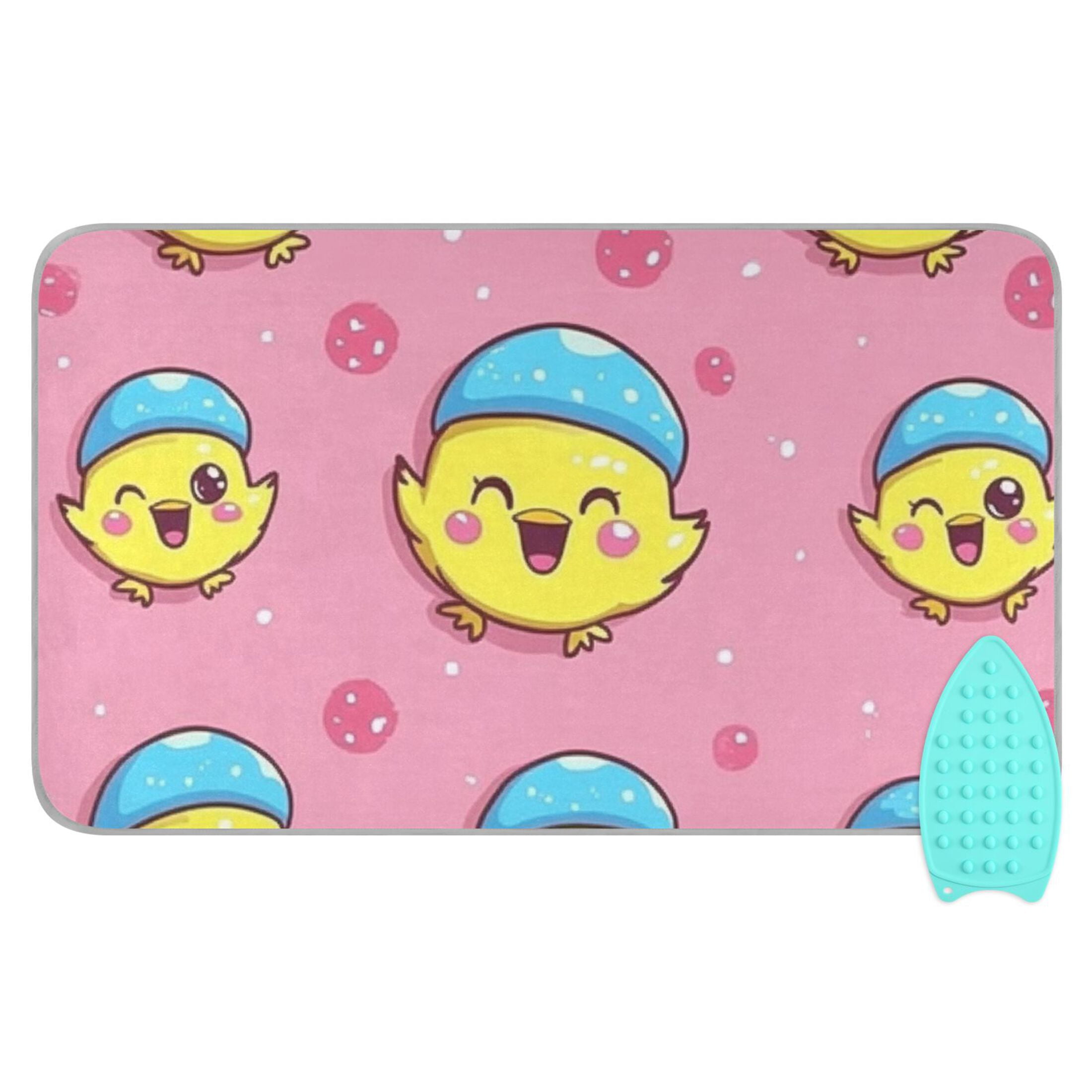 Cartoon Cute Yellow Chick Ironing Mat Blanket for Table Top Travel ...