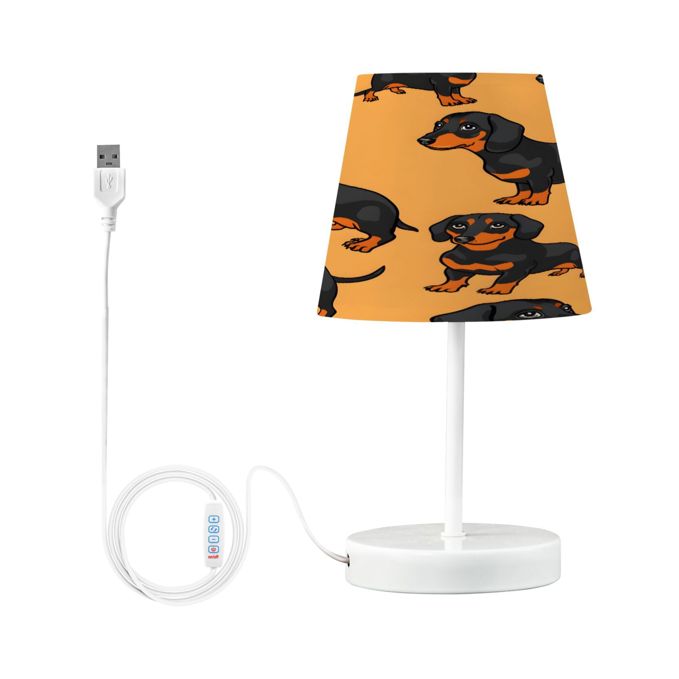 Cartoon Dachshund Dogs Desk Lamp LED Table Nightstand Lamps with 3 ...