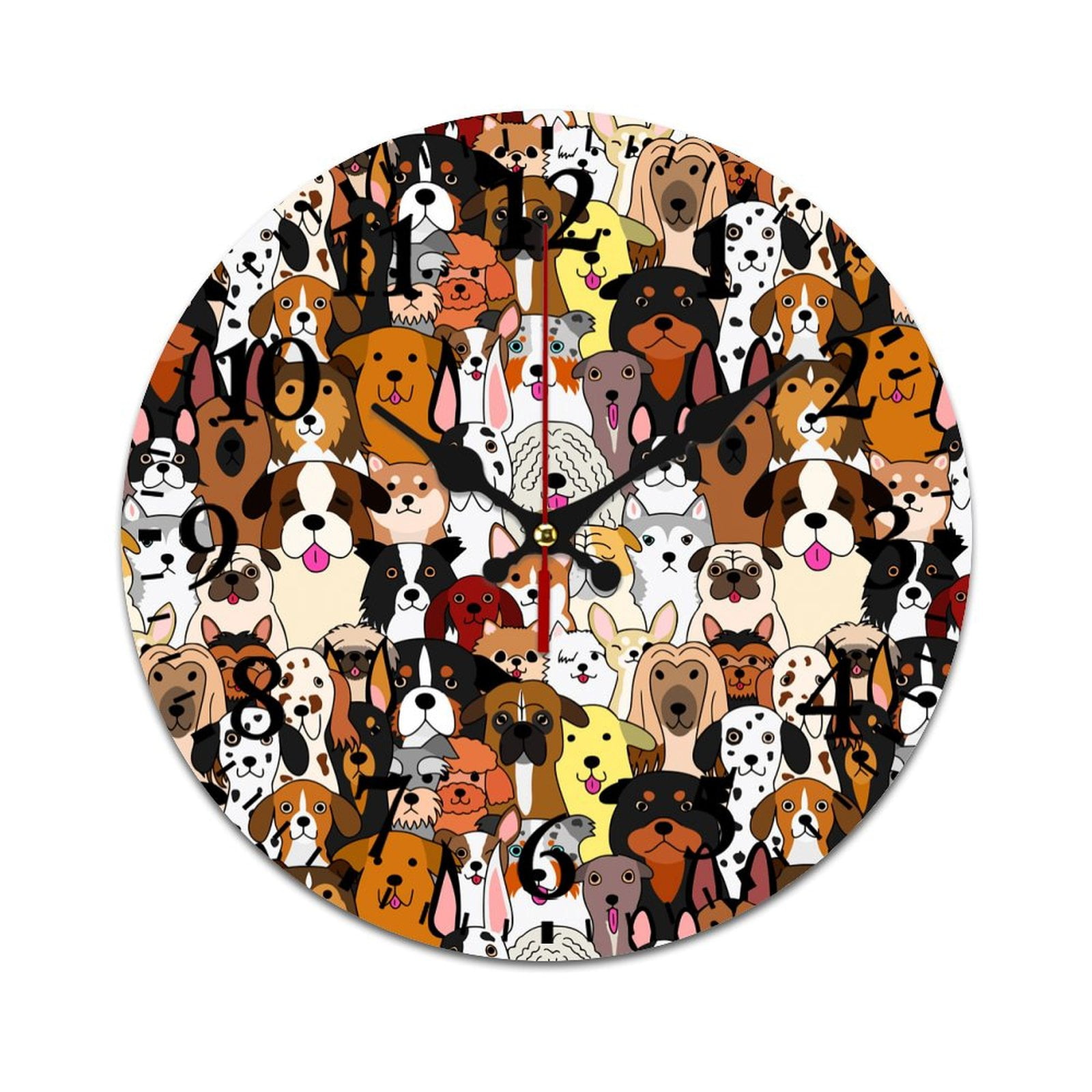 Cartoon Dachshund Puppy Dog Stylish Wall Clock Modern Design Clocks ...