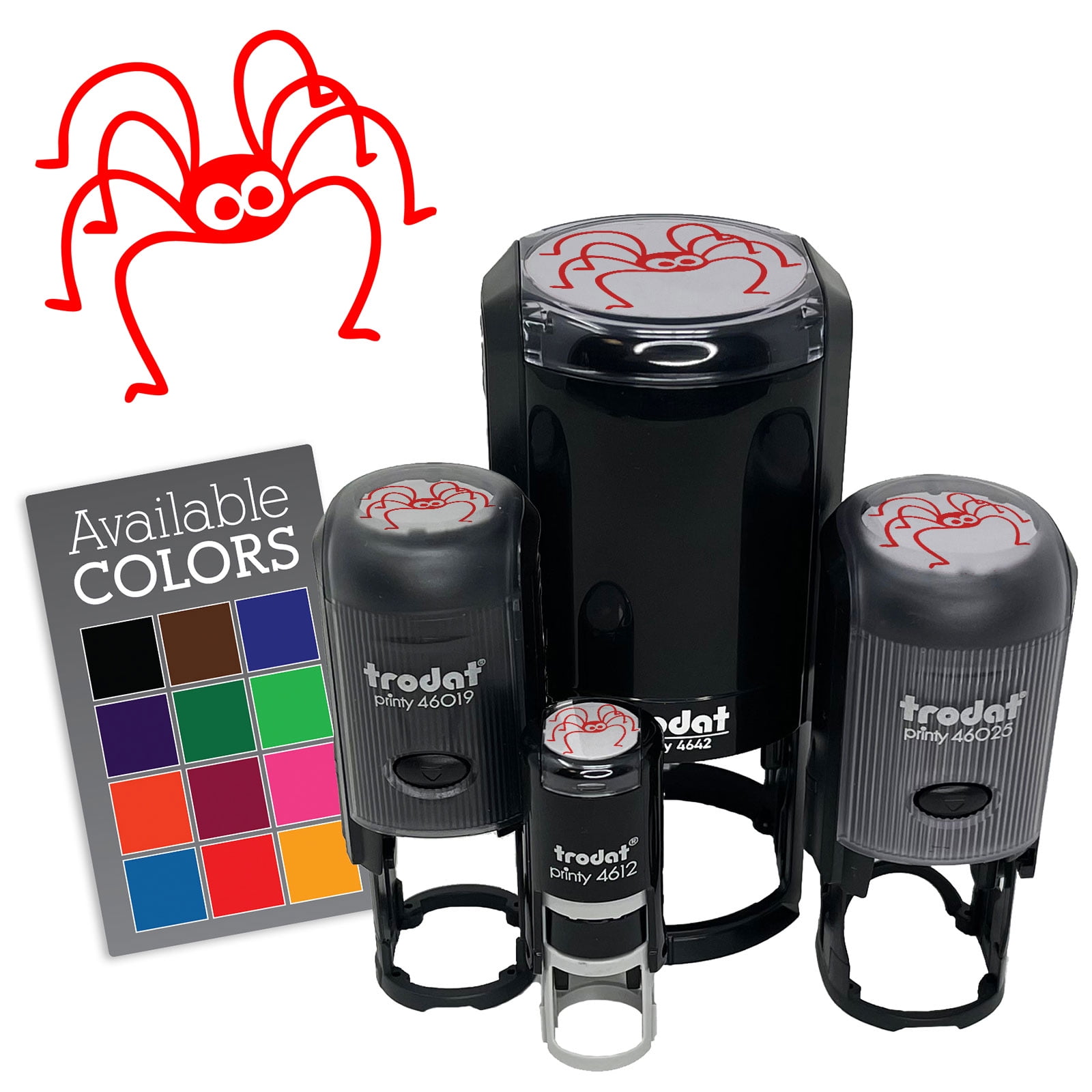 Cartoon Daddy Long Legs Cellar Spider Harvestman Self-Inking Rubber ...