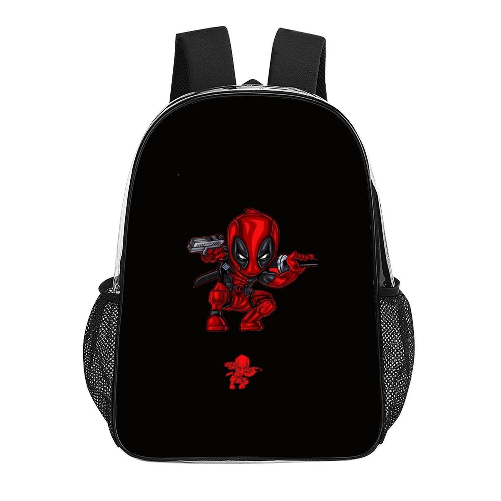 Cartoon Deadpool 63 17 Inch Clear PVC Backpack, Transparent Bookbag ...