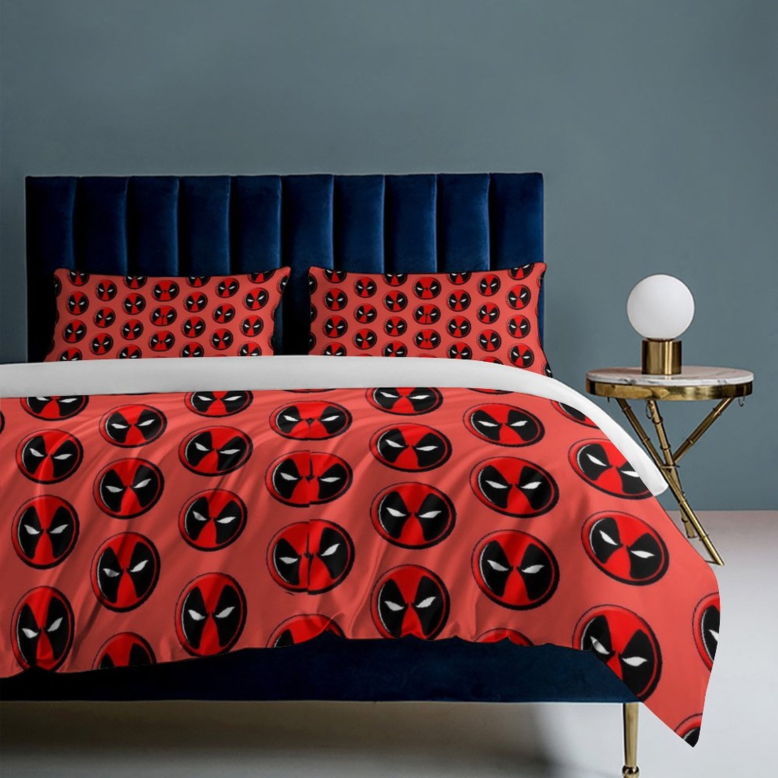 Cartoon Deadpool Head Bedding Sets,Comforter Cover,Duvet Cover Set for ...