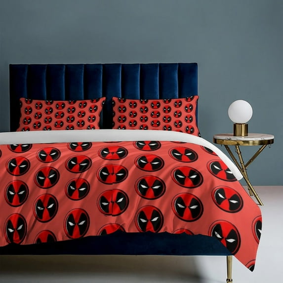 Cartoon Deadpool Head Bedding Sets,Comforter Cover,Duvet Cover Set for ...