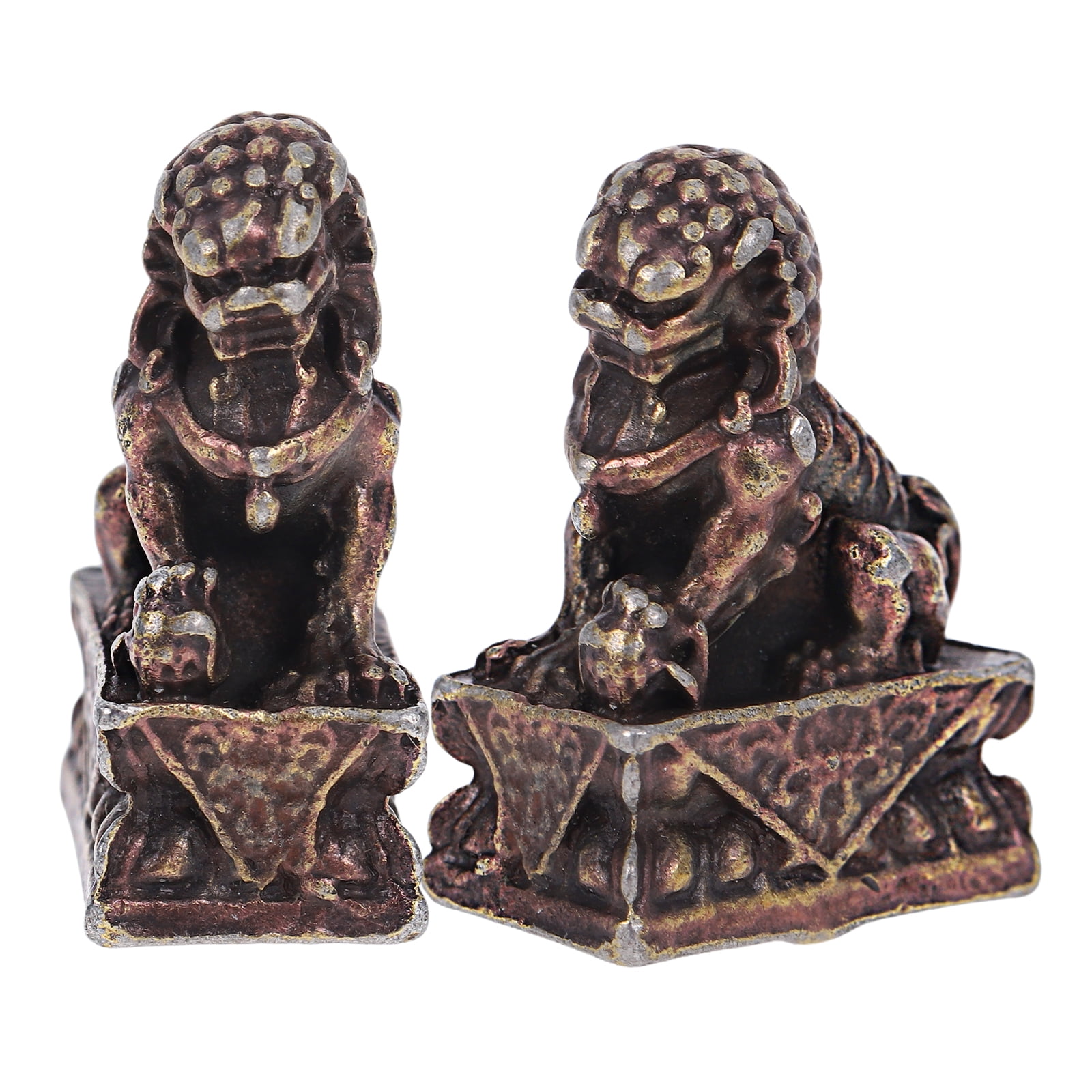 Exquisite Copper Alloy Lion Statues for Decoration Handmade Traditional ...