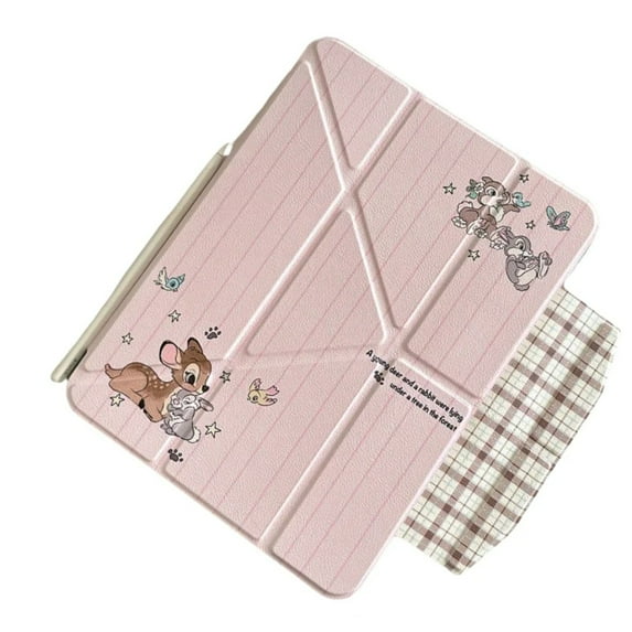 Cartoon Deer Rabbit Buckle Pen Slot Tablet Case For Mini7 6 iPad11 10 6 5 Pro 2024 2022 2021 ...