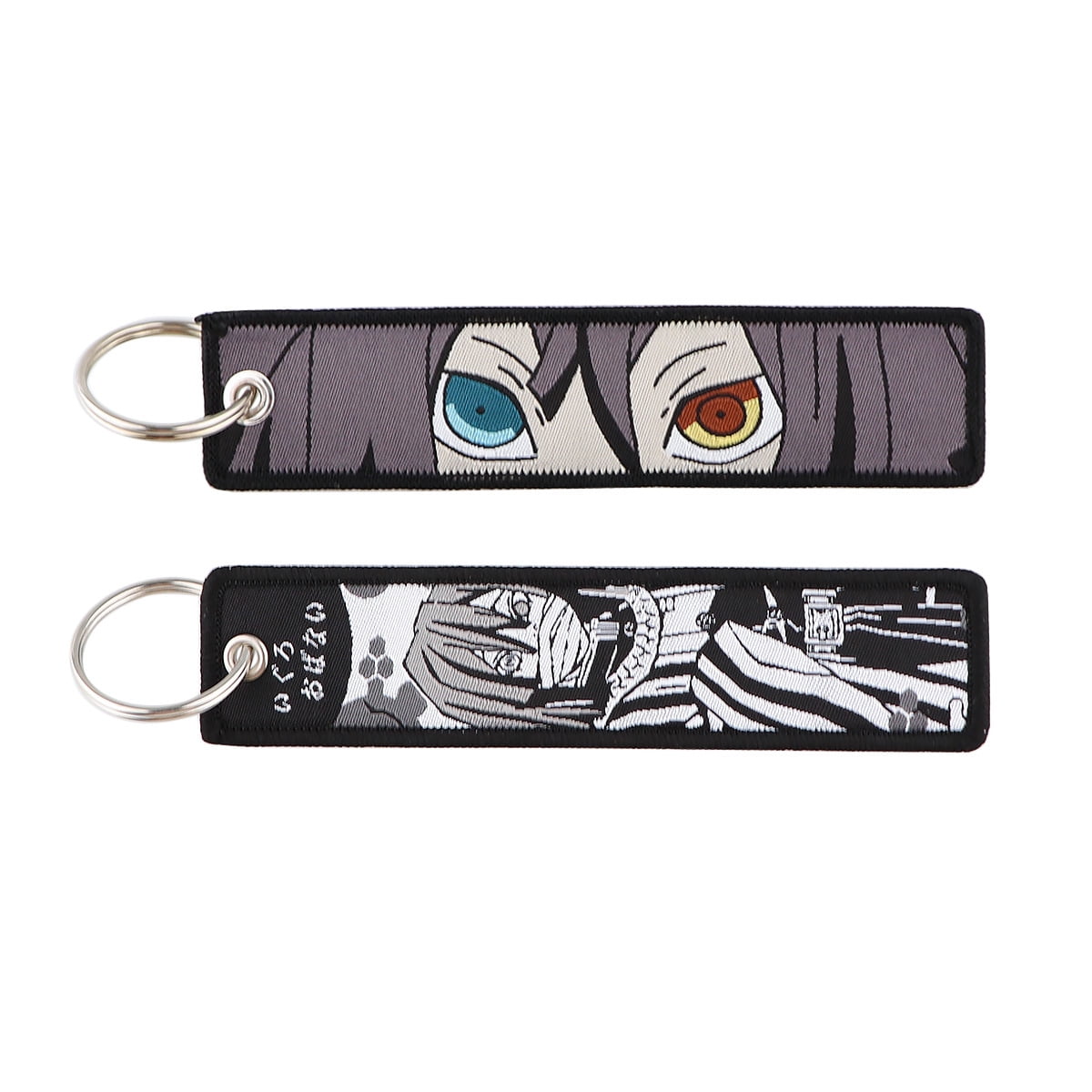 Cartoon Demon Slayer Anime Weaving Mark Keychain Lanyard Demon Access ...