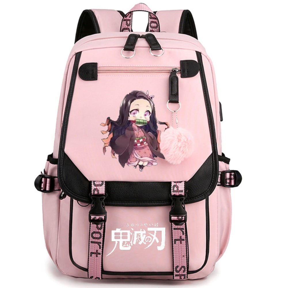 ‌Cartoon Demon Slayer Kamado Nezuko Shouler Bag Fashion USB Charging ...