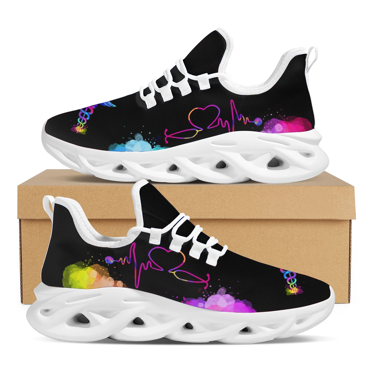 Cartoon Dentist Tooth Pattern Print Vulcanized Shoes Funny Dental ...