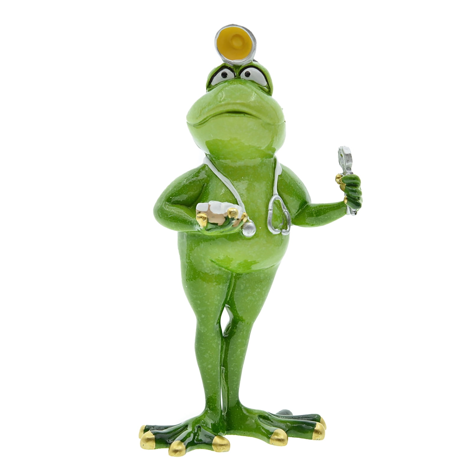 Cartoon Dentists Doctor Nurse Frogs Figurine Standing Frogs Sculpture ...