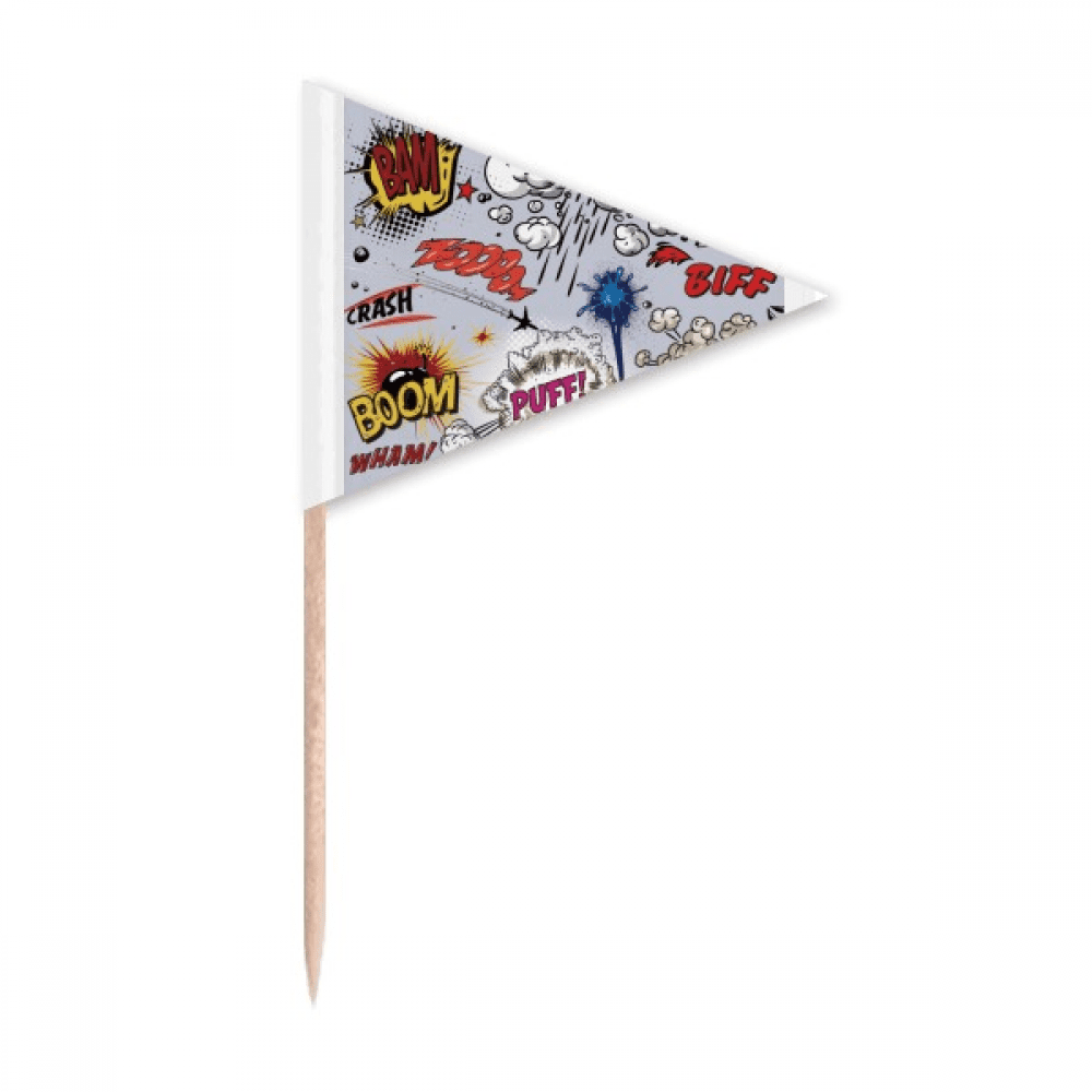 Cartoon Dialog Box Diagram Toothpick Triangle Cupcake Toppers Flag ...