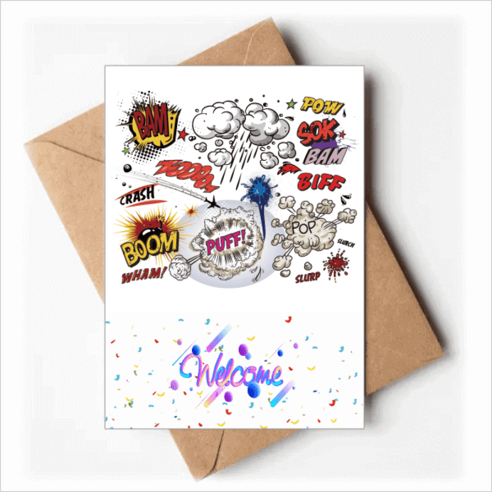 Cartoon Dialog Box Diagram Welcome Back Greeting Cards Envelopes Blank ...