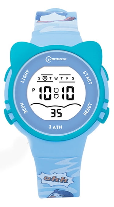 Cartoon Digital Watch for Age 4-12 Waterproof LCD Digital Sports ...