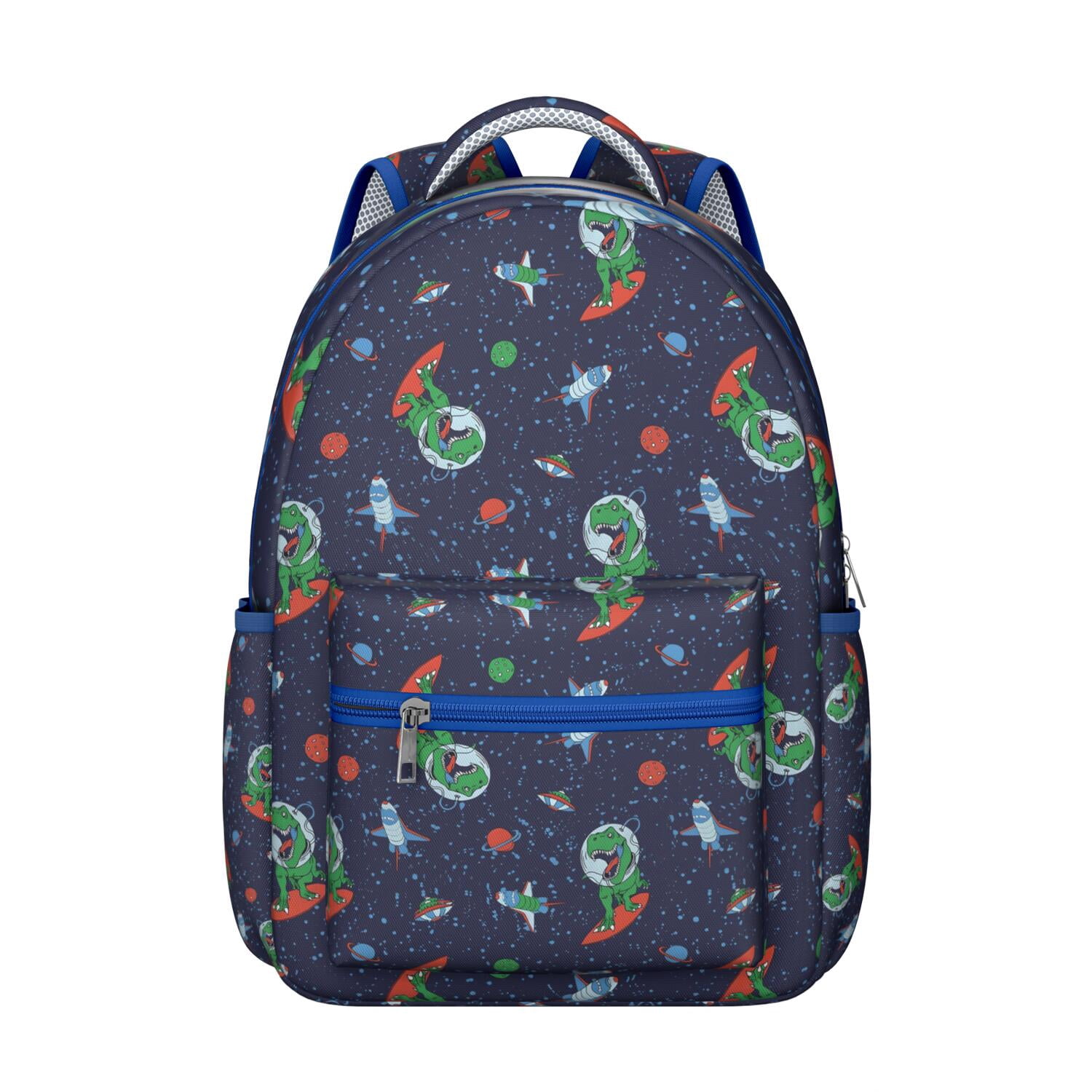 Cartoon Dino Print Backpack Waterproof Lightweight School Bag for ...