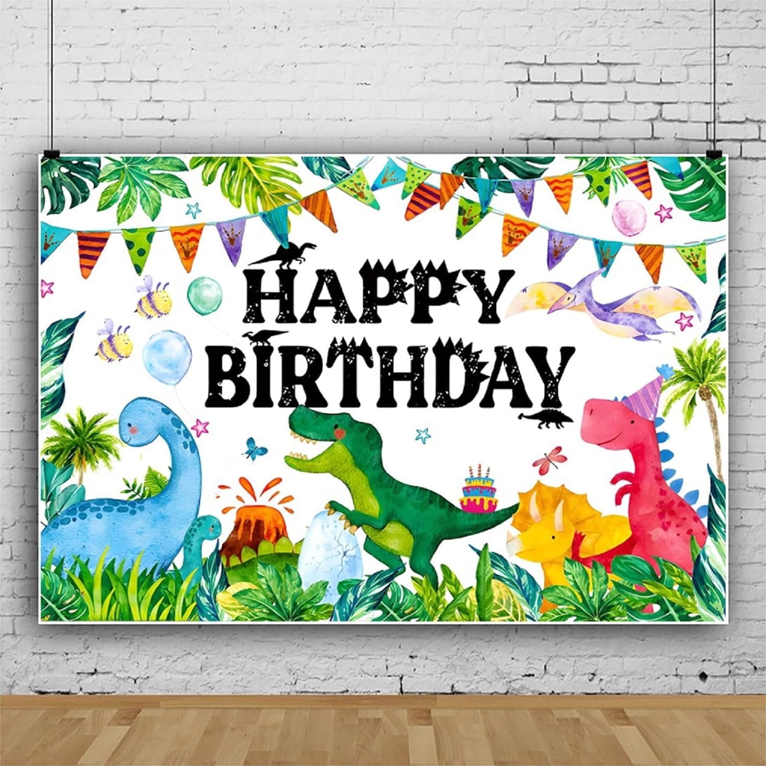 Cartoon Dinosaur Backdrop Birthday Baby Shower Party Photography ...