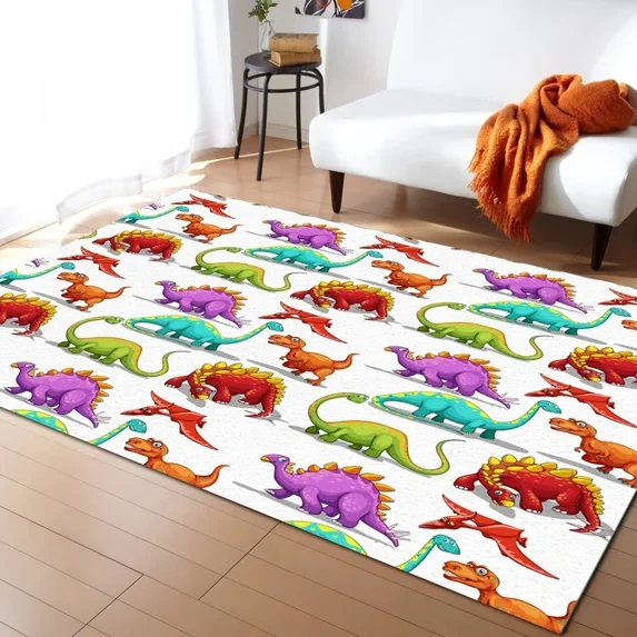 Cartoon Dinosaur Carpets Bed Area Carpet Door Mat Rug Family Living ...