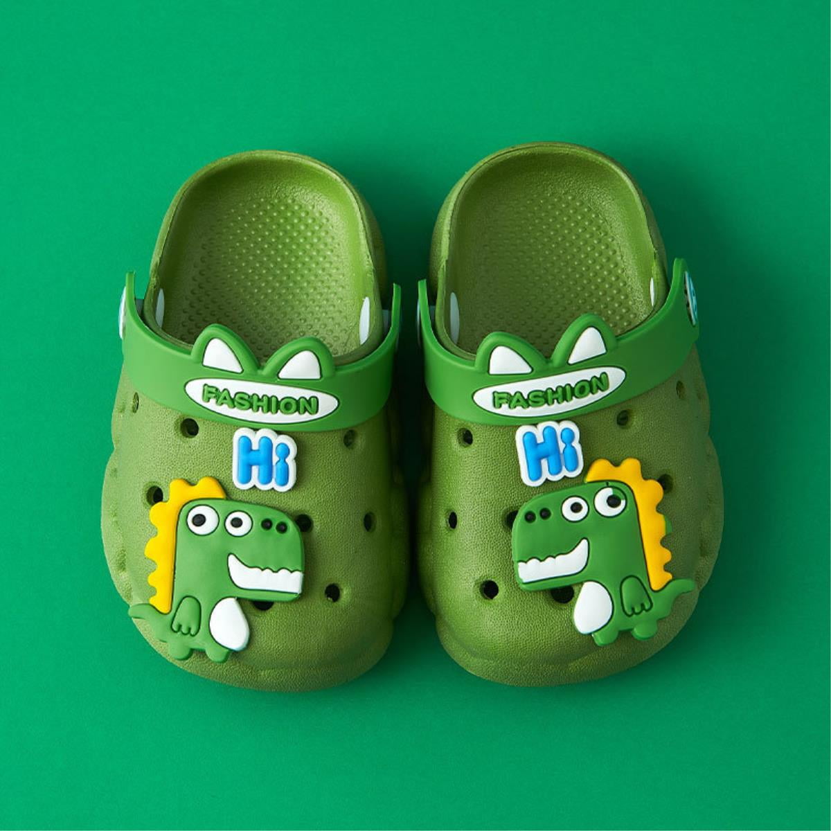 Cartoon Dinosaur Comfortable Non-slip Clogs For Baby Boys Girls Infant ...