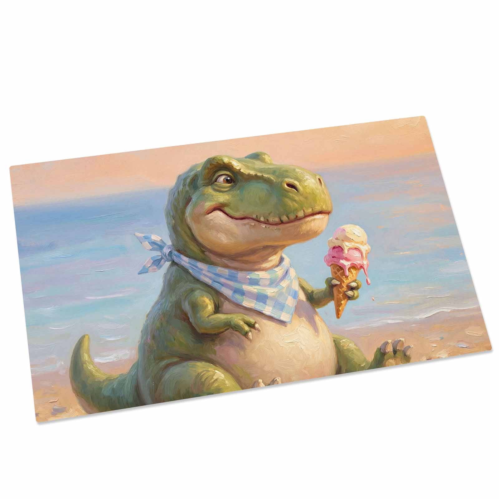 Cartoon Dinosaur Door Mat 20x31.5 Inch Funny Tyrannosaurus Rex Summer ...