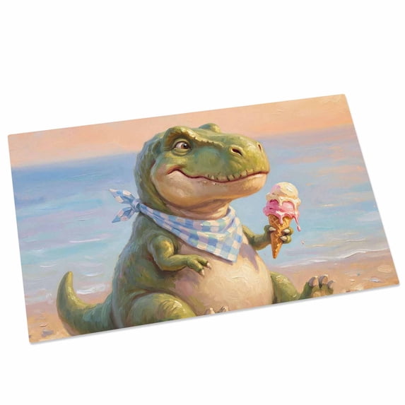 Cartoon Dinosaur Door Mat 20x31.5 Inch Funny Tyrannosaurus Rex Summer ...