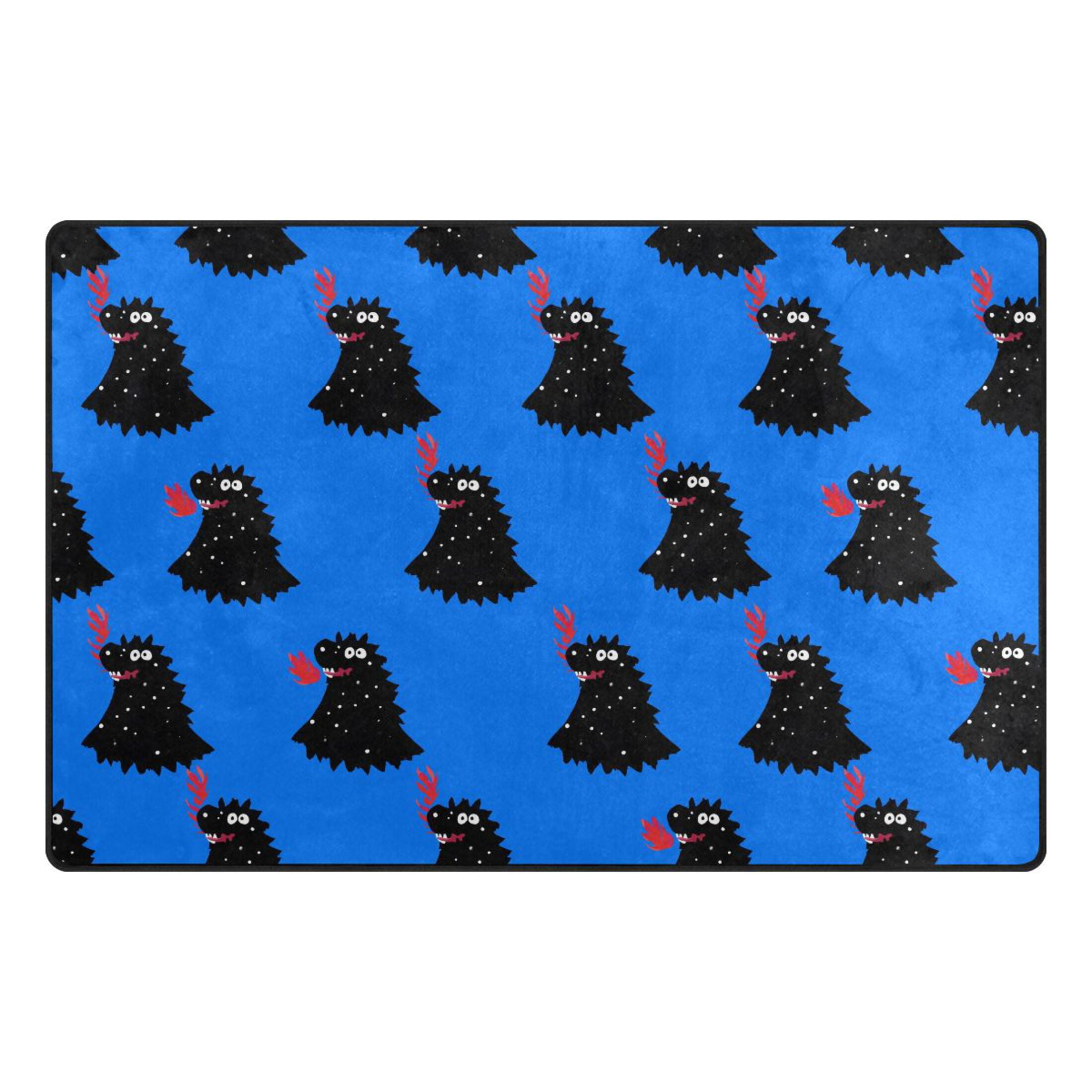 Cartoon Dinosaur Fire Breathing Pattern Memory Foam Area Rug 31"x20 ...