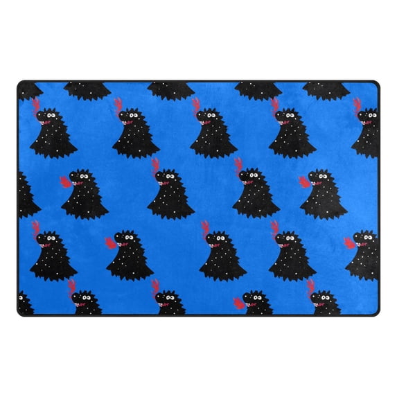 Cartoon Dinosaur Fire Breathing Pattern Memory Foam Area Rug 31"x20 ...