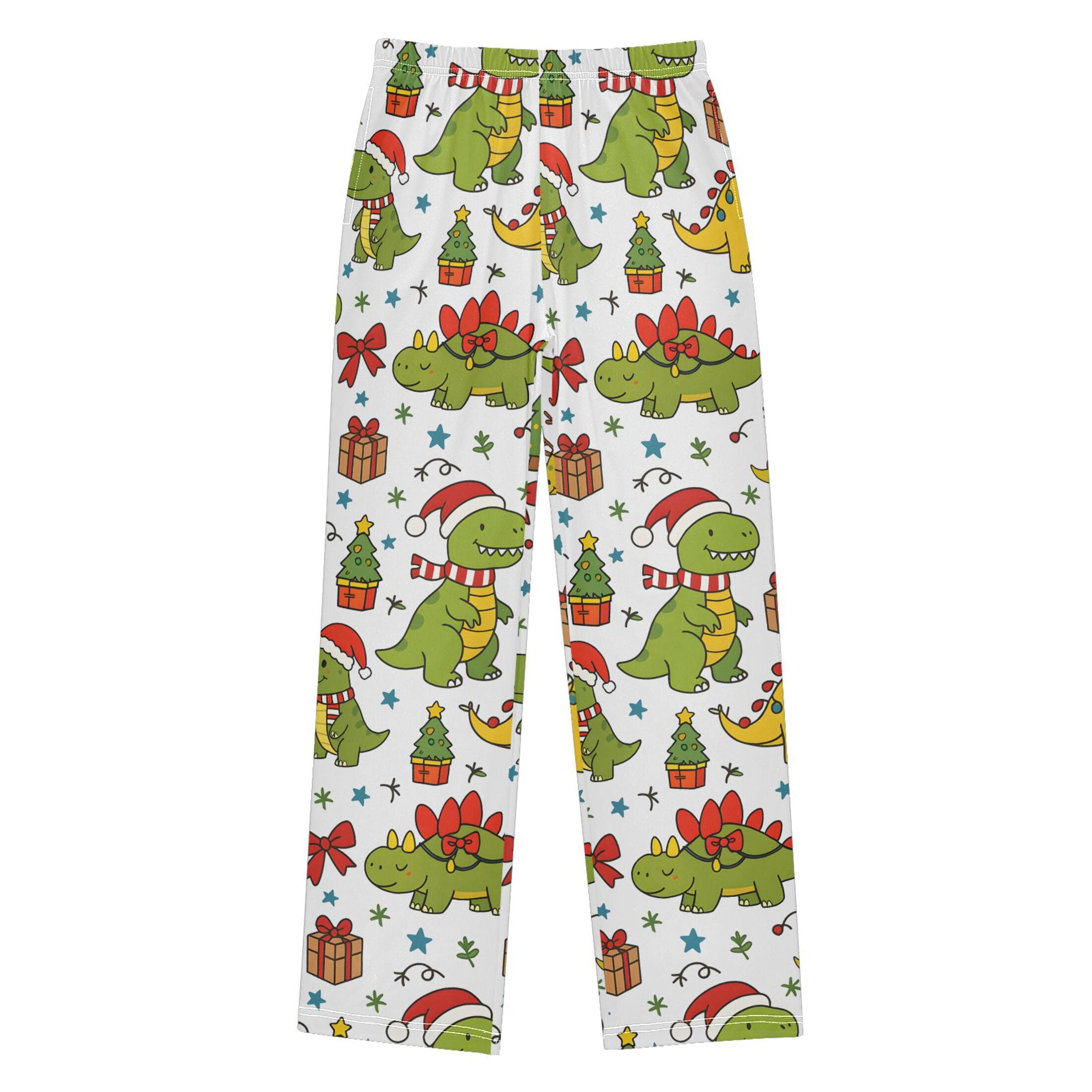 Cartoon Dinosaur Pajama Pants Soft Lightweight Lounge Pants Bottoms ...