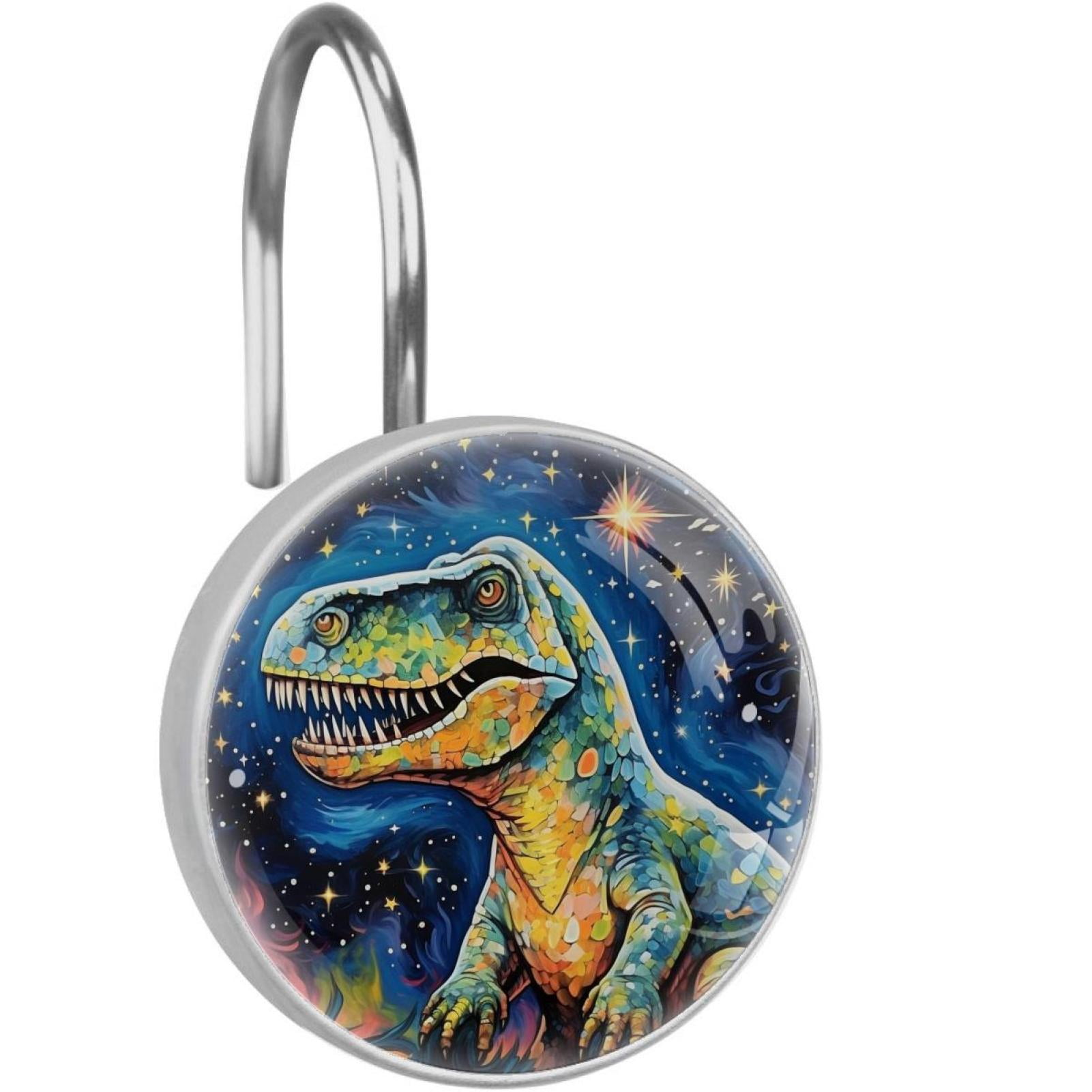Cartoon Dinosaur Shower Curtain Hooks （Set of 12） for Home Hotel Shower ...