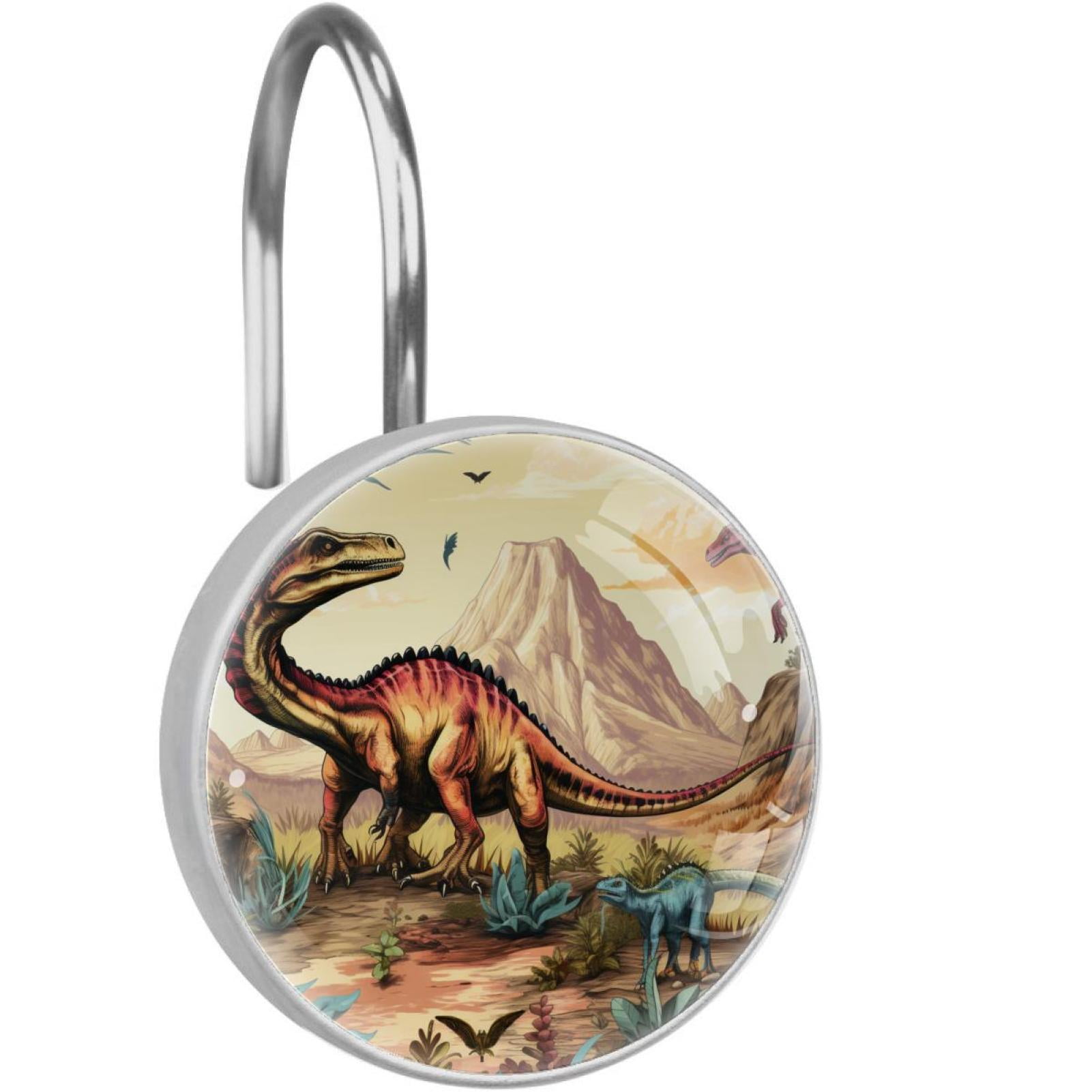 Cartoon Dinosaur Shower Curtain Hooks （Set of 12） for Home Hotel Shower ...