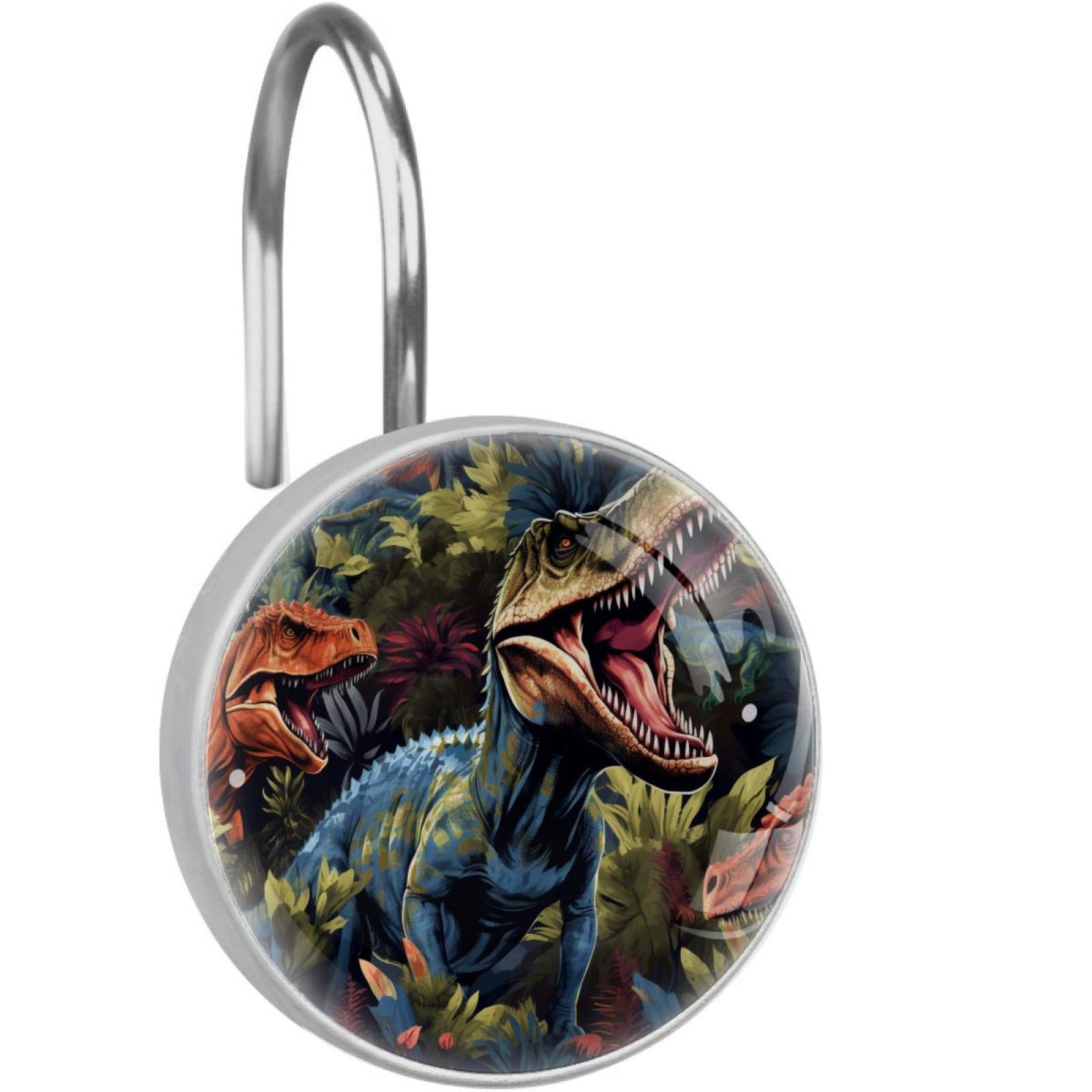 Cartoon Dinosaur Shower Curtain Hooks （Set of 12） for Home Hotel Shower ...