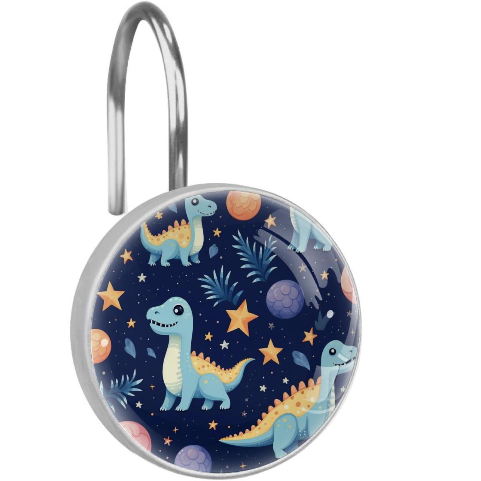 Cartoon Dinosaur Shower Curtain Hooks （Set of 12） for Home Hotel Shower ...